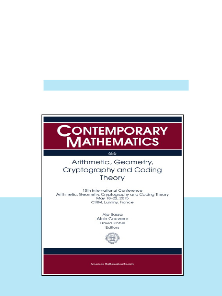 Arithmetic Geometry Cryptography And Coding Theory Alp Bassa digital download | PDF ...