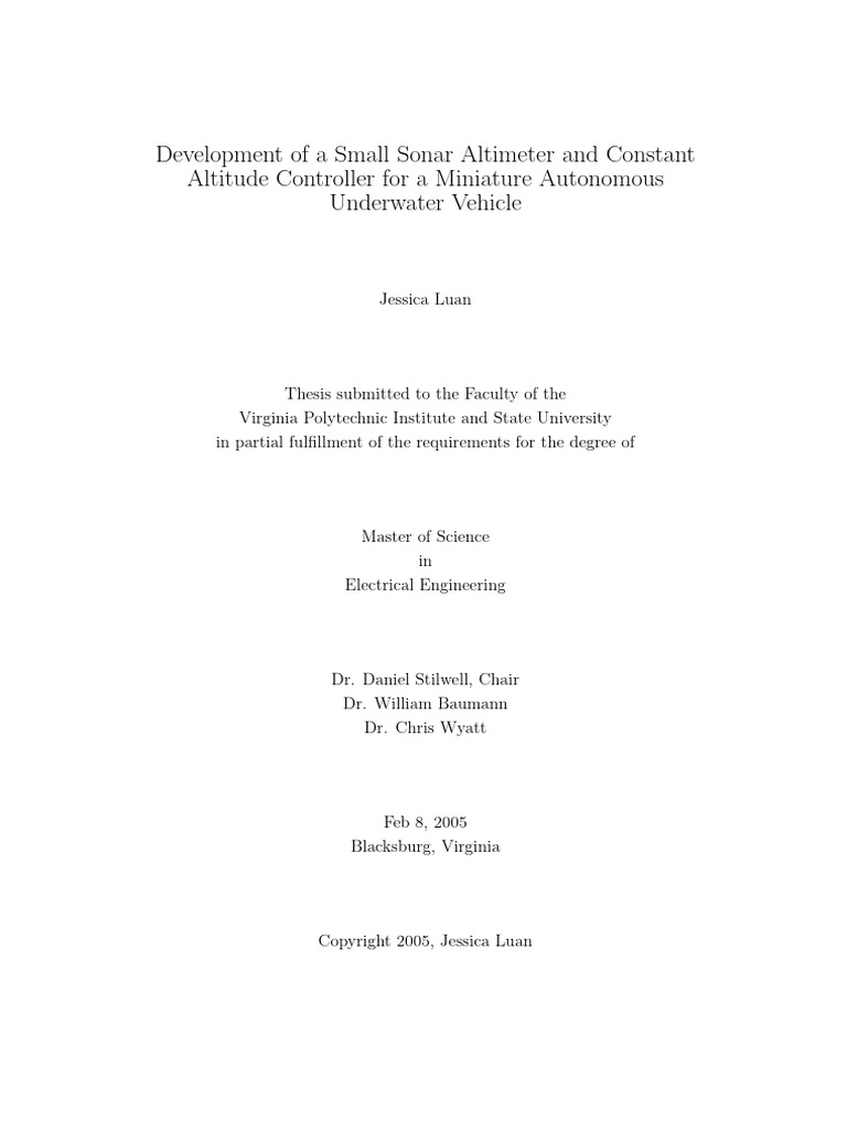Luan Thesis | PDF | Sonar | Amplifier