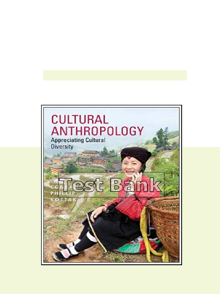 Cultural Anthropology 16th Edition Conrad Test Bank - test bank and ...