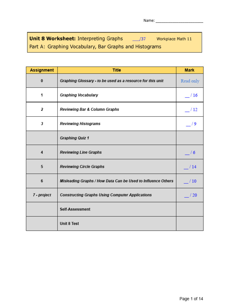 Graphing Vocabulary and Review Guide | PDF | Scatter Plot | Histogram