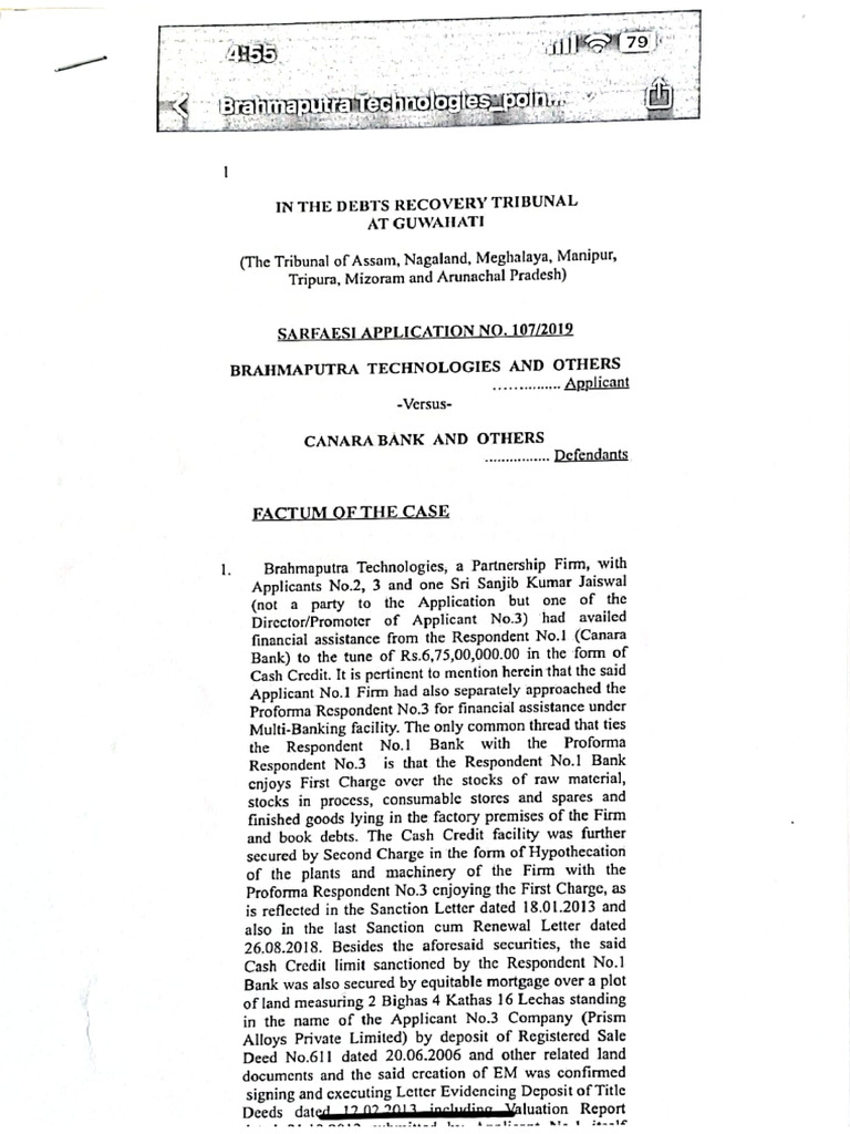 Bank Line of Argument | PDF