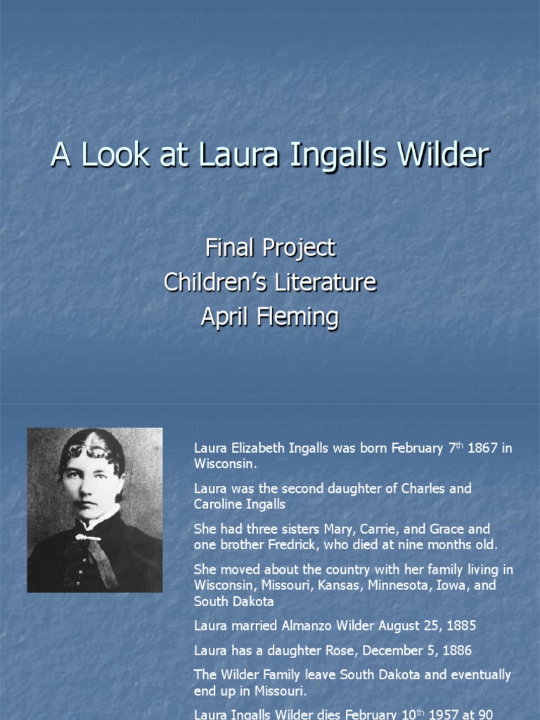 A Look at Laura Ingalls Wilder | PDF | Little House On The Prairie ...
