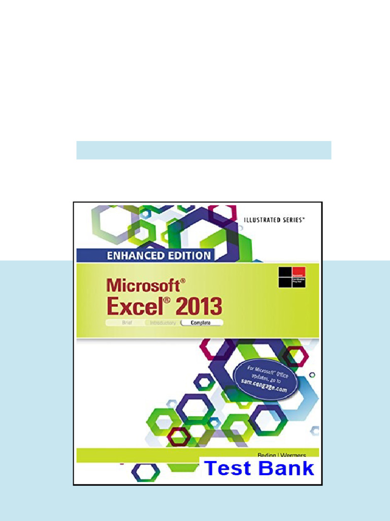Enhanced Microsoft Excel 2013 Illustrated Complete 1st Edition Reding ...