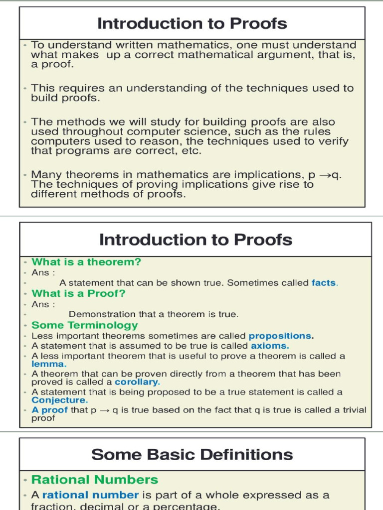 1.7 Introduction To Proofs | PDF