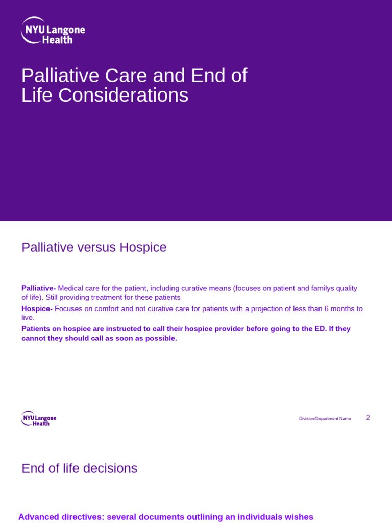 Palliative Care vs. Hospice: Key Insights | PDF | Diseases And ...