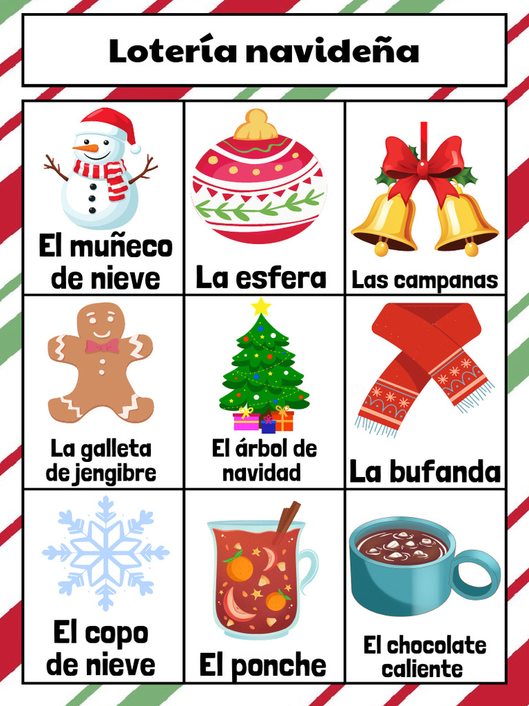 Lotería Navideña: Tradiciones y Elementos | PDF | Navidad | Nochebuena