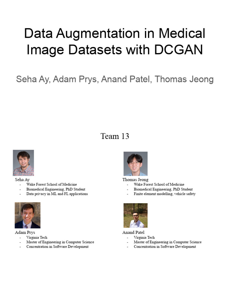 DCGAN for Medical Image Data Augmentation | PDF | Cognitive Science ...
