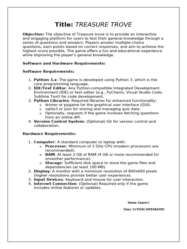 Treasure Trove | PDF