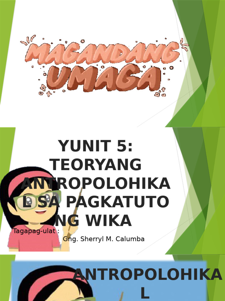 YUNIT 5 Teoryang Antropolohikal | PDF