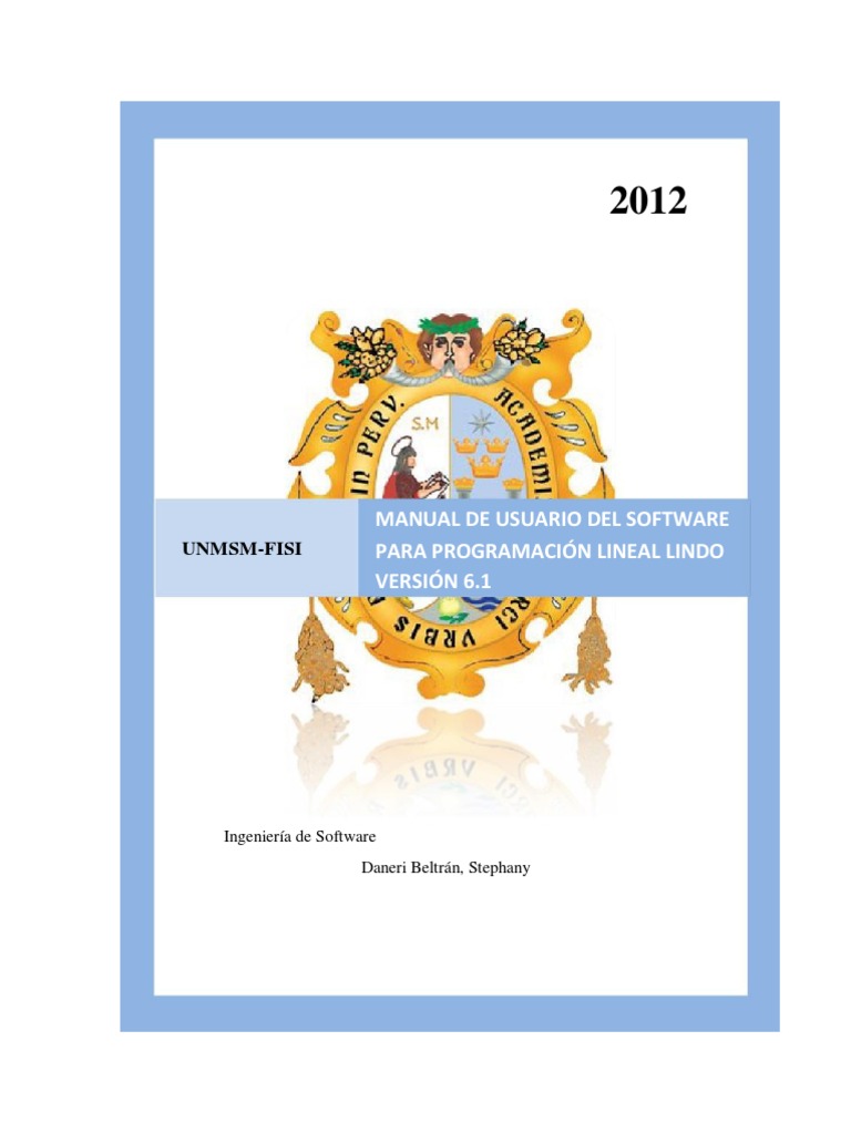 Manual de Usuario Lindo 6.1 para Programación Linear | PDF | Lenguaje ...