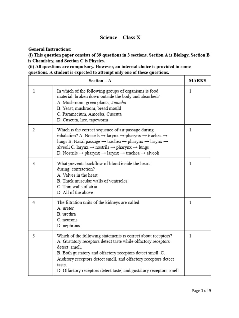 Class 10_science Practice | PDF | Hormone | Endocrine System