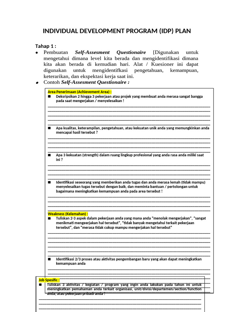Individual Development Program | PDF