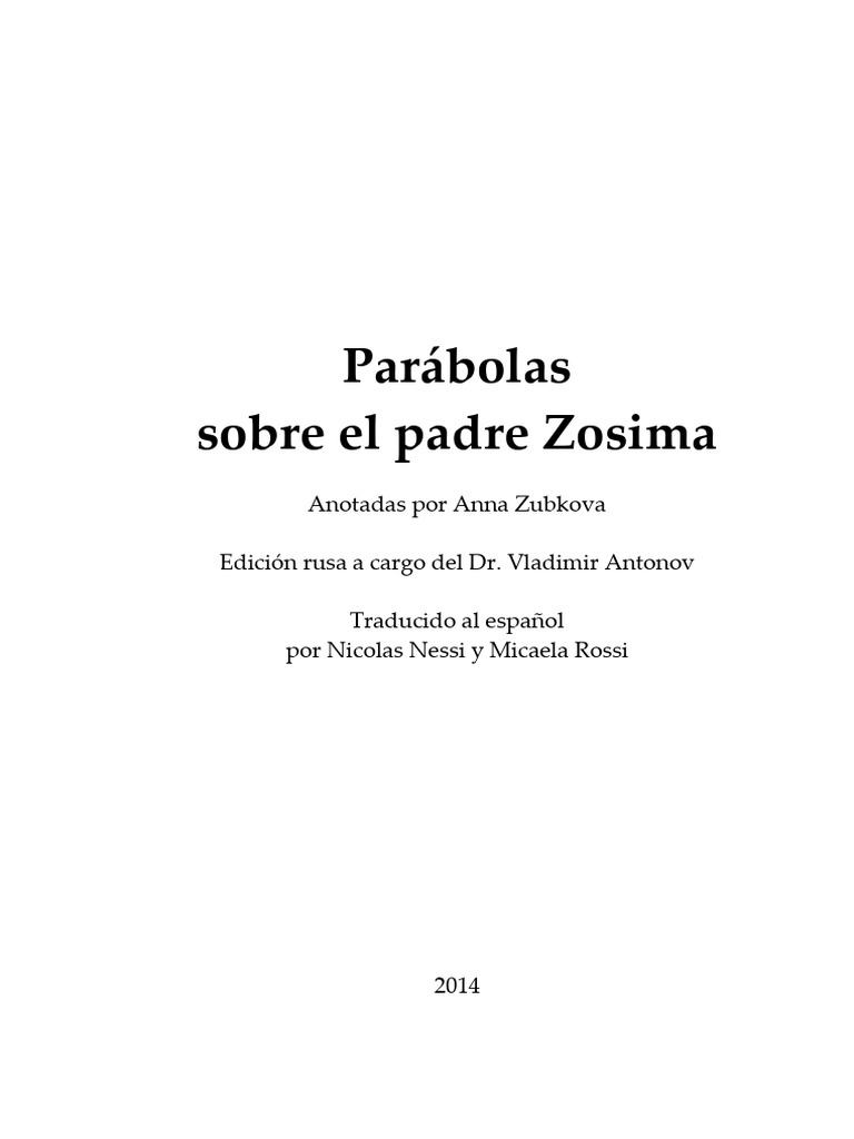 Parábolas del padre Zosima: Sabiduría espiritual | PDF | Amor | Oración