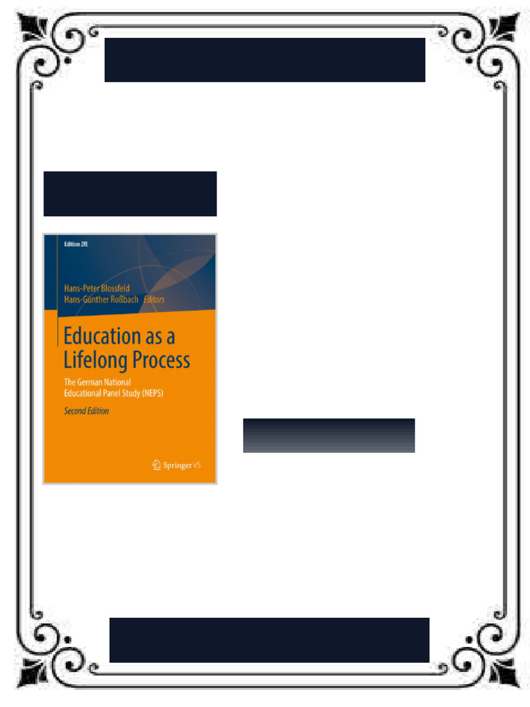 Education as a Lifelong Process The German National Educational Panel ...