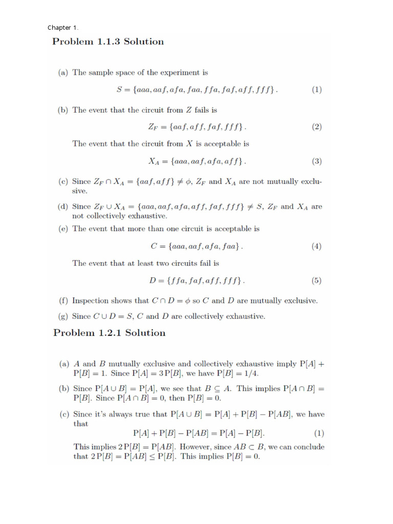 HW 1 Solution | PDF
