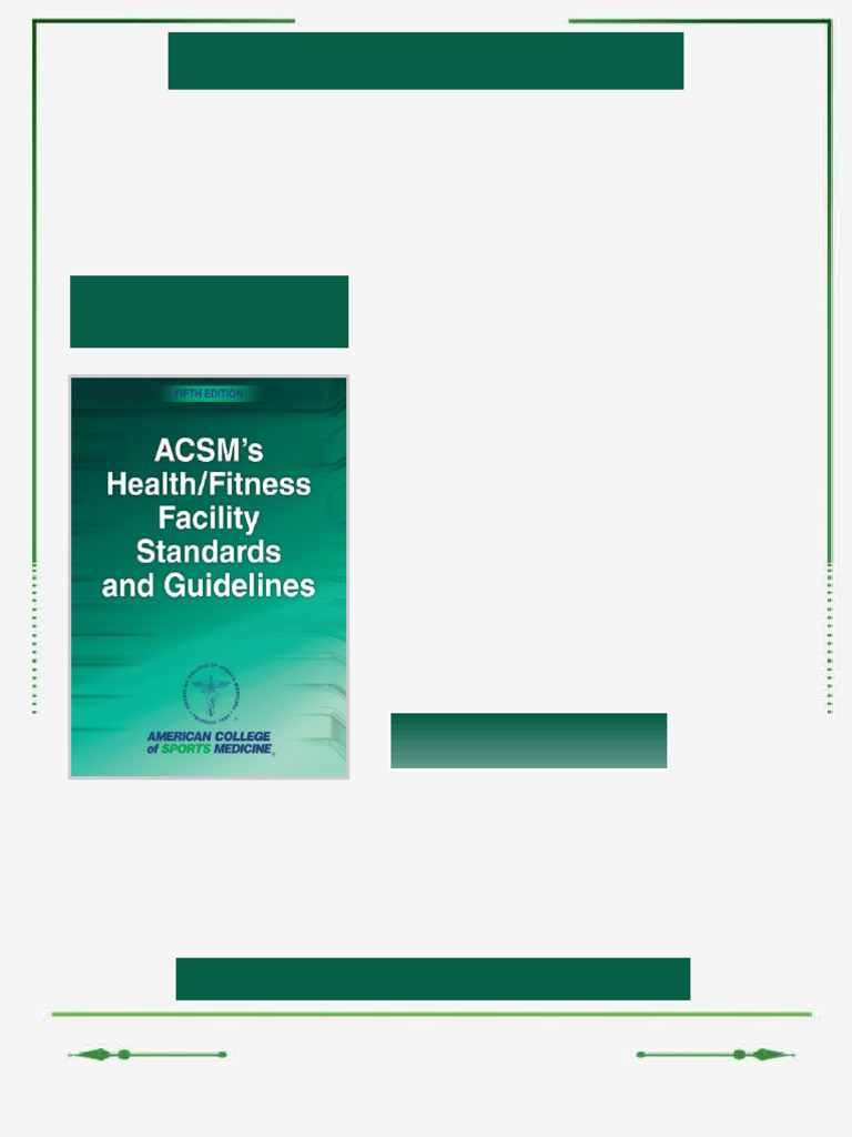 ACSM s Health Fitness Facility Standards and Guidelines Fifth Edition ...
