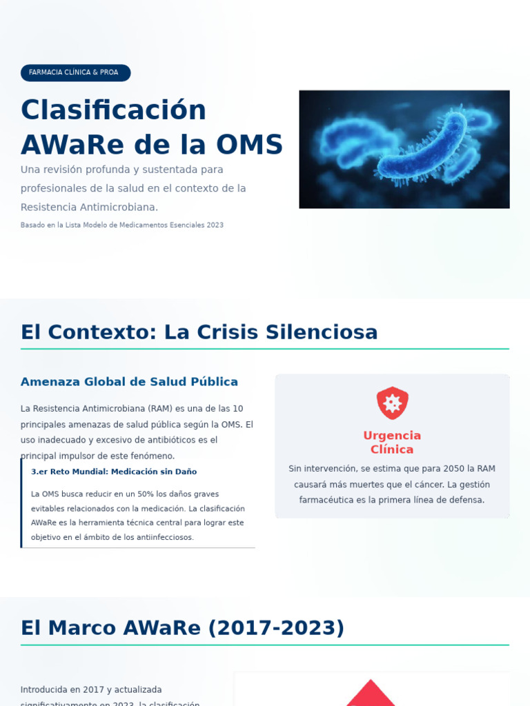 Estrategia AWaRe para Antibióticos 2023 | PDF | Antimicrobiano ...