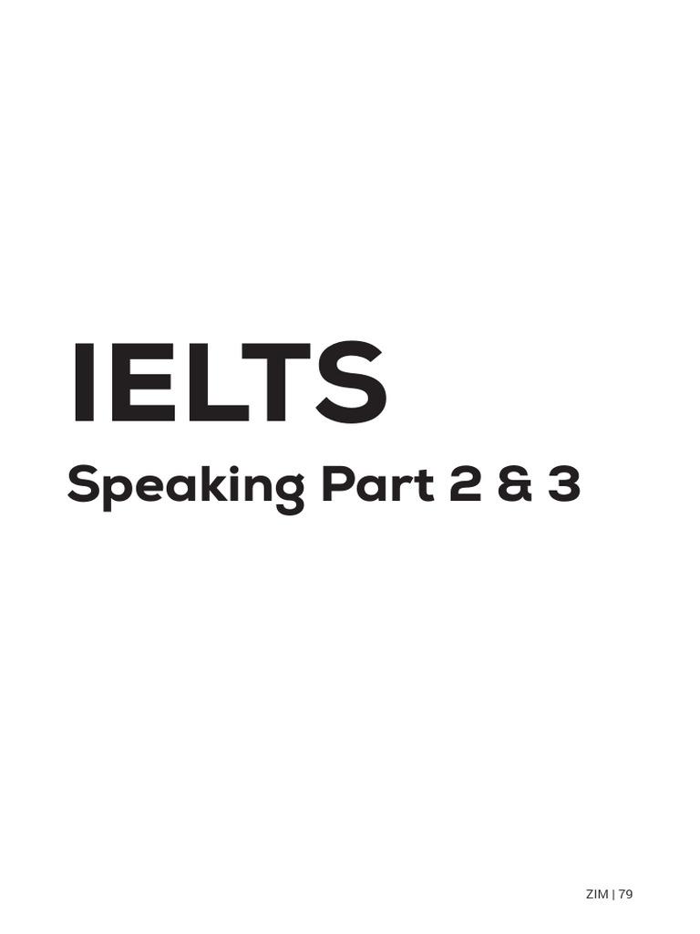 IELTS Speaking Review - Vol 5. SPK 2&3 | PDF
