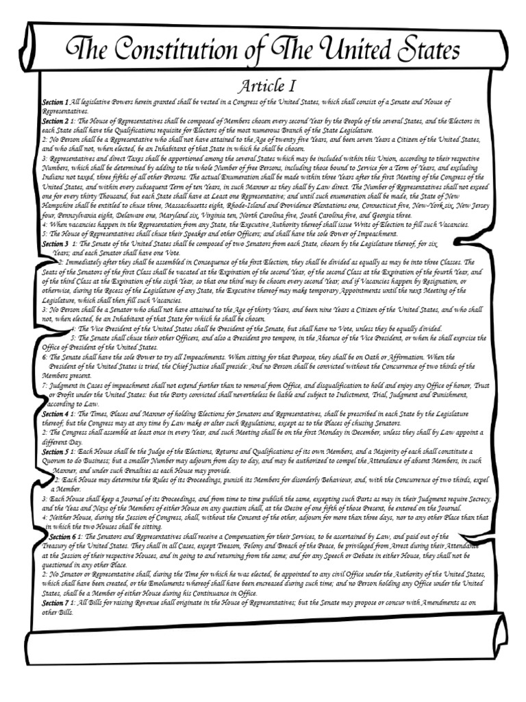 U.S. Congress Structure and Powers | PDF | Article One Of The United ...