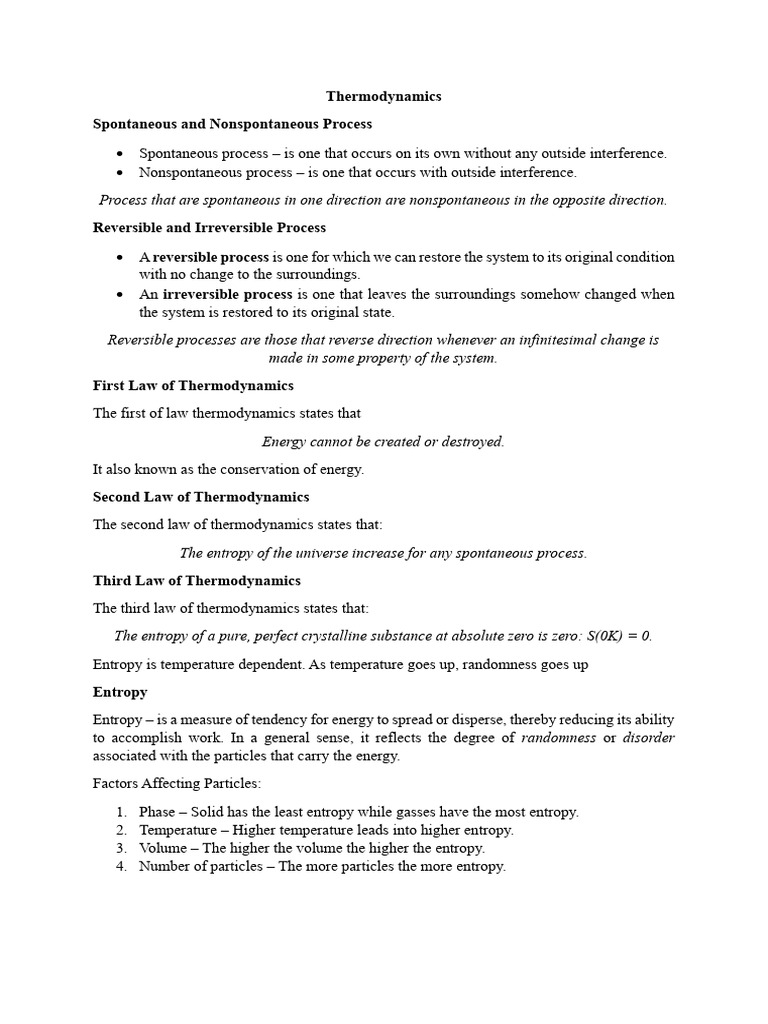 Thermodynamics Concept | PDF | Entropy | Laws Of Thermodynamics