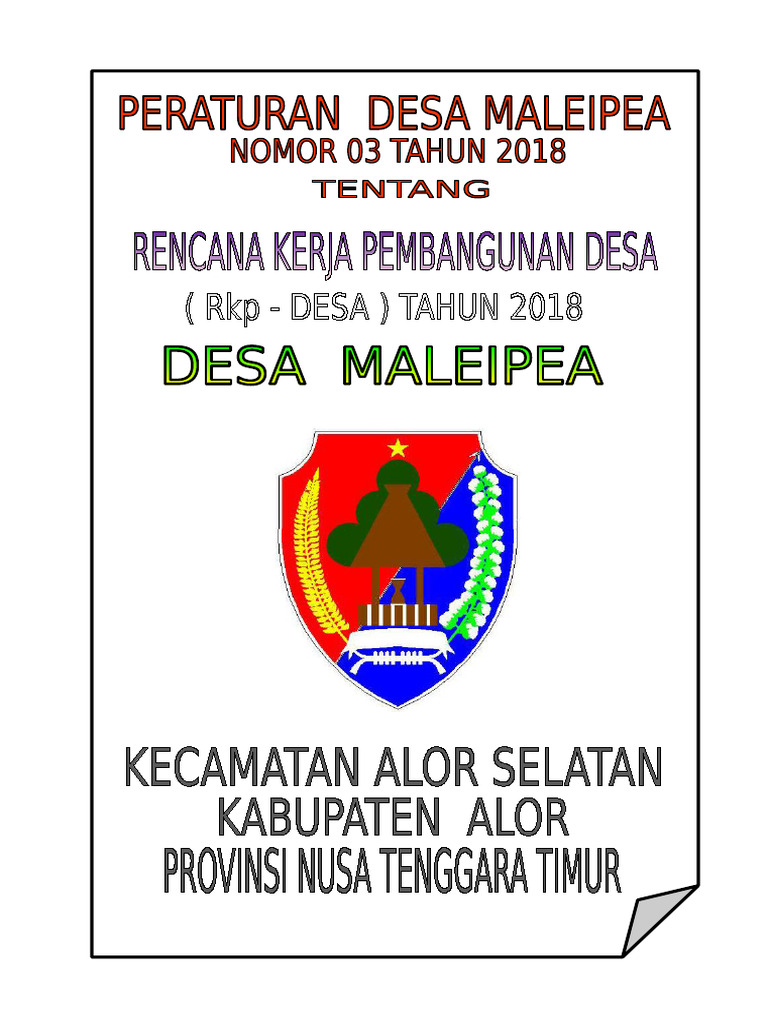 01. Cover RKPDES | PDF