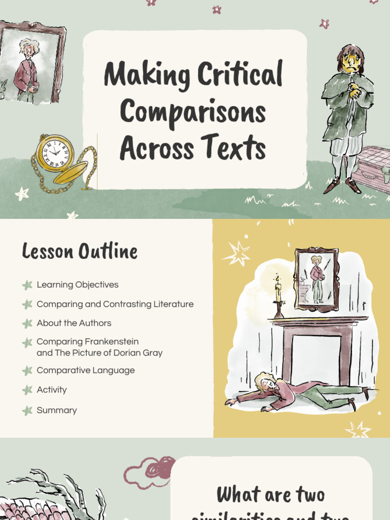 Making Critical Comparisons Across Texts Education Presentation in ...