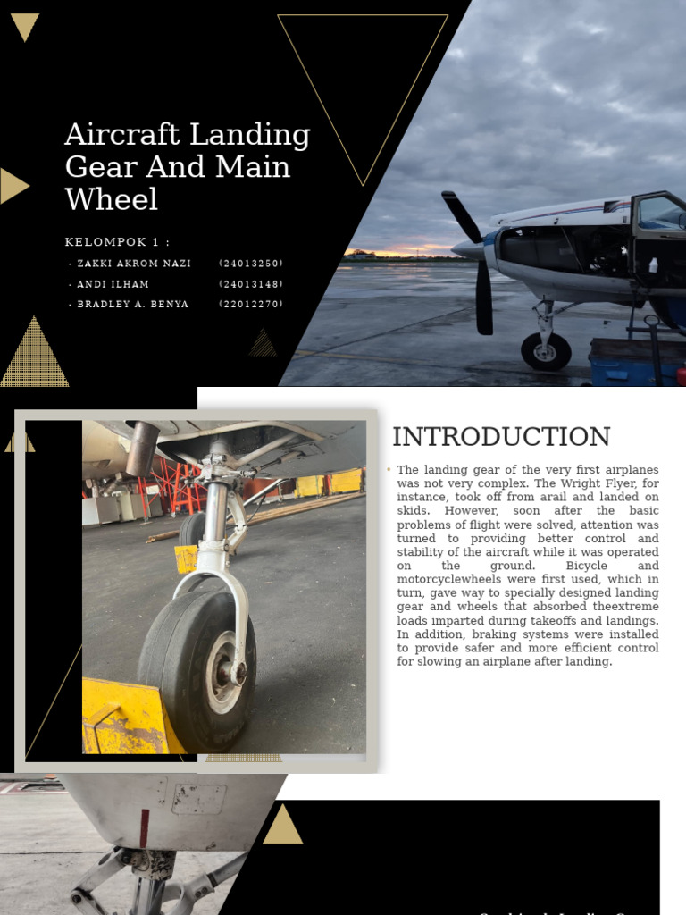 Aircraft Landing Gear and Main Wheel | PDF | Landing Gear | Bearing ...