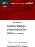 Uji t Berpasangan dalam Statistika | PDF