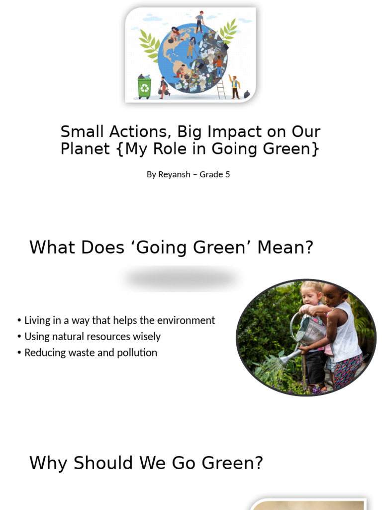 Going Green: Kids' Guide to Eco Actions | PDF