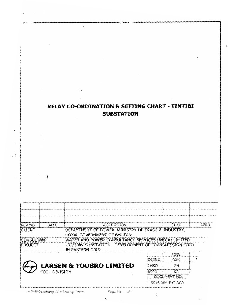 Relay Setting Chart - Tintibi | PDF