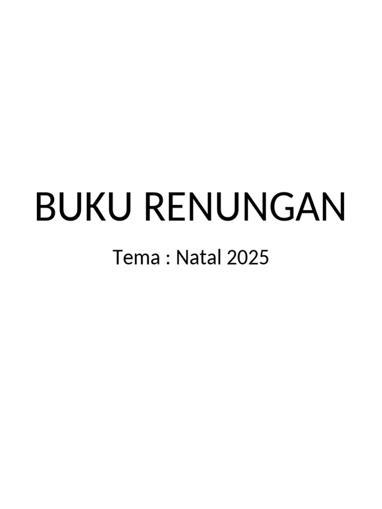 BUKU RENUNGAN NaTaL NATAL NATAL FGHH VE REVISINFJYFH | PDF