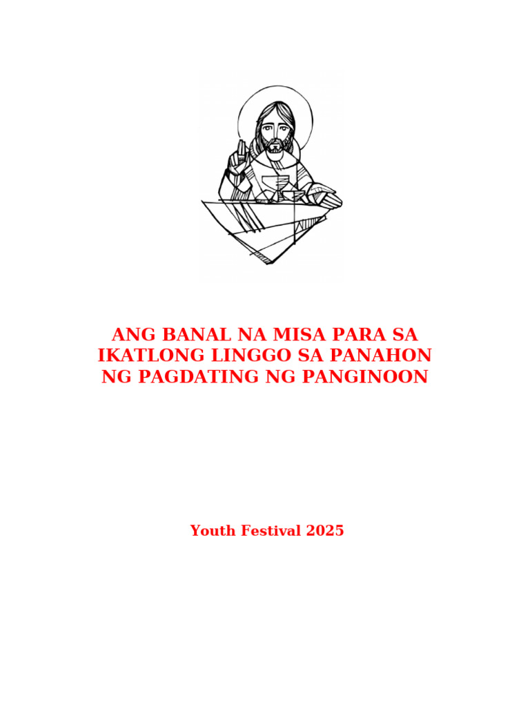 Banal Na Misa (3rd Sunday of Advent) - Revised | PDF
