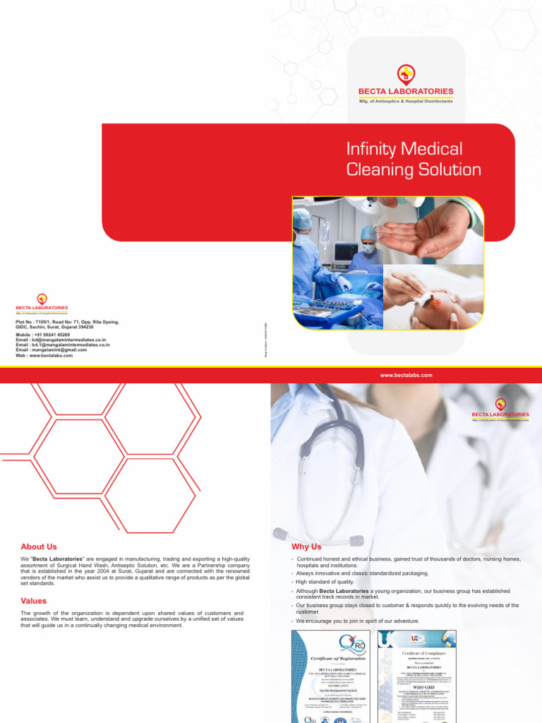 Becta Lab Brochure | PDF | Disinfectant | Antimicrobial