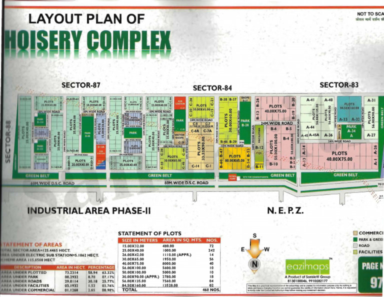 Layout Plan for Sector 83-87 Plots | PDF