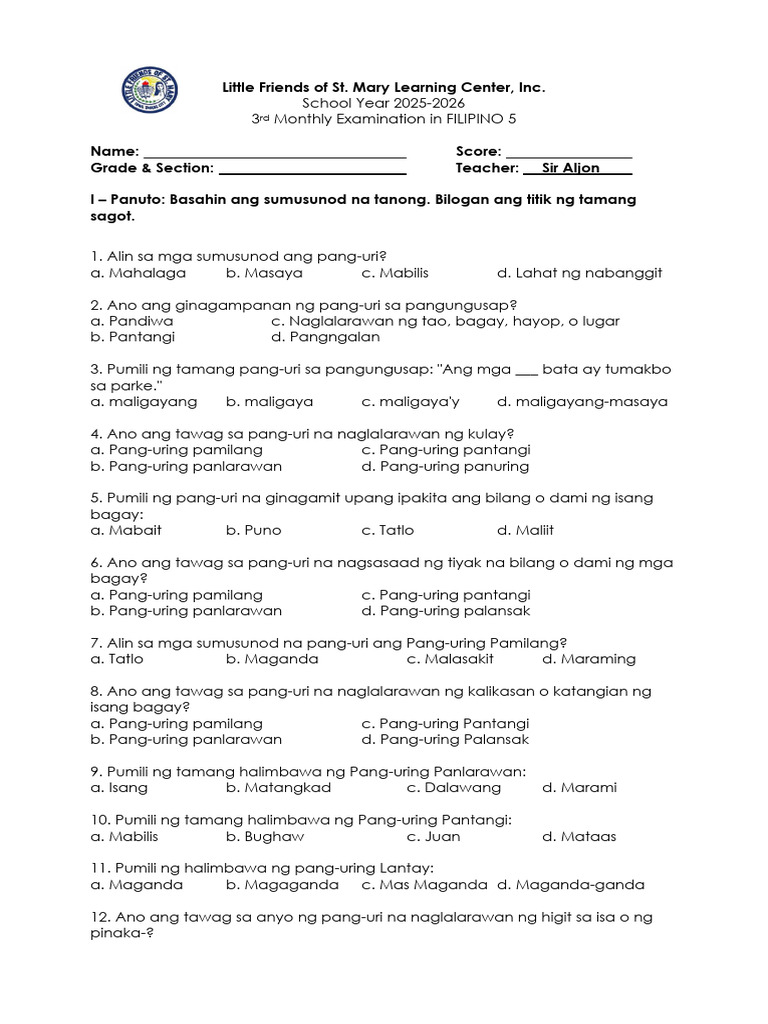 Filipino 5 | PDF