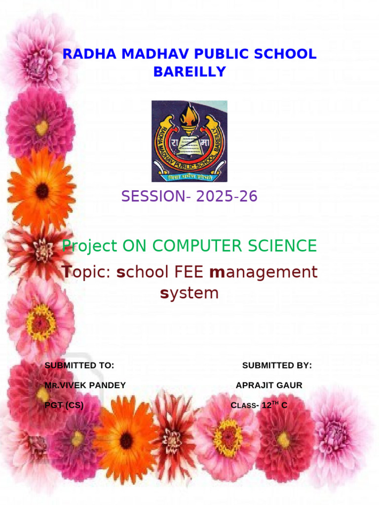 Project Documentation School Fee Management System | PDF | Python ...