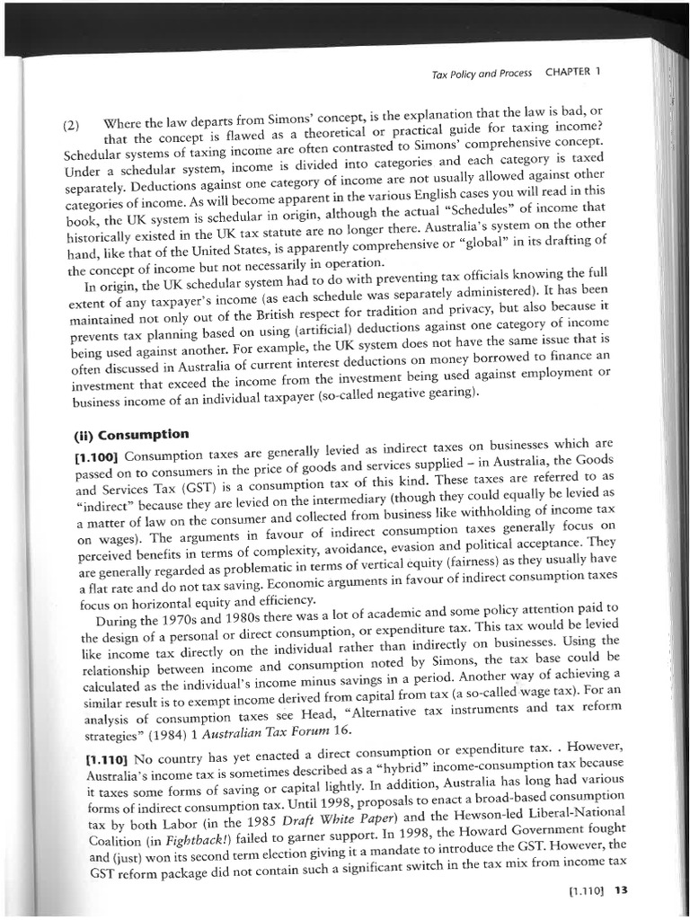 Topic 1 Readings - Income Taxation Commentary and Materials | PDF