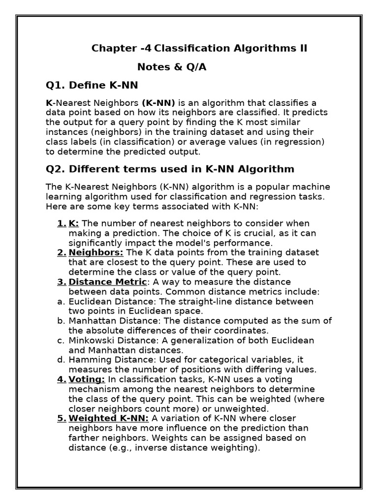 Ch 4 Classification Algo II | PDF | Cross Validation (Statistics) | Statistical Classification