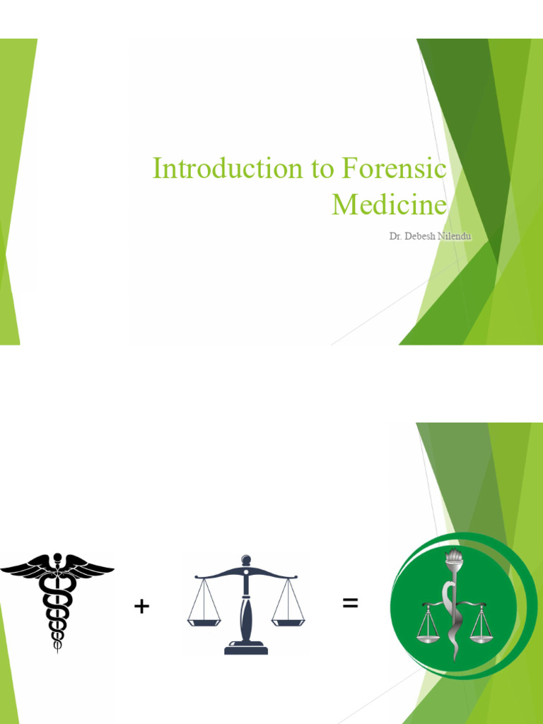 Forensic Medicine Intro | PDF | Autopsy | Forensic Science