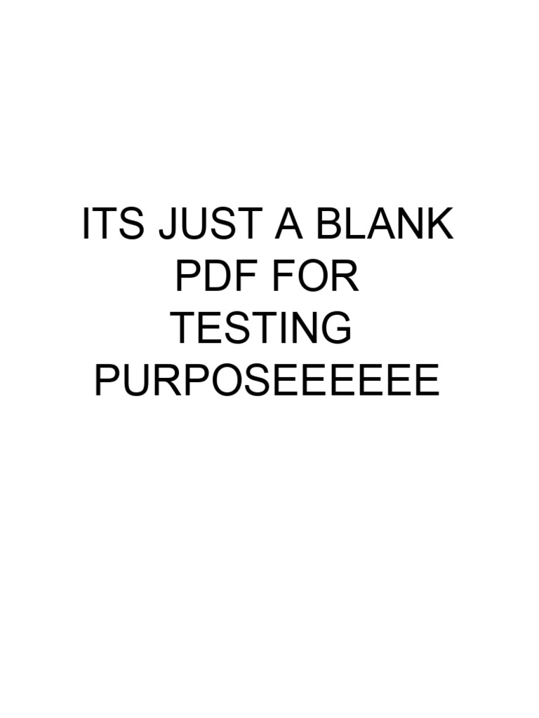 Blank Test | PDF