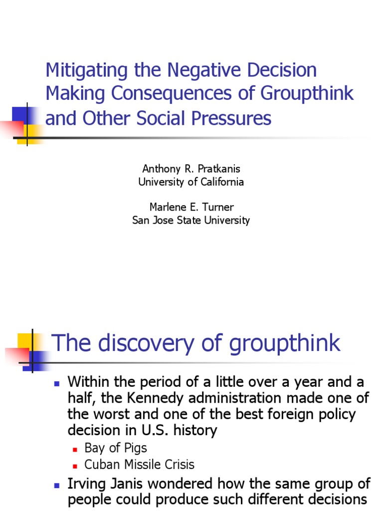 Organizational Behaviour Group Think and Group Shift Origin | PDF ...