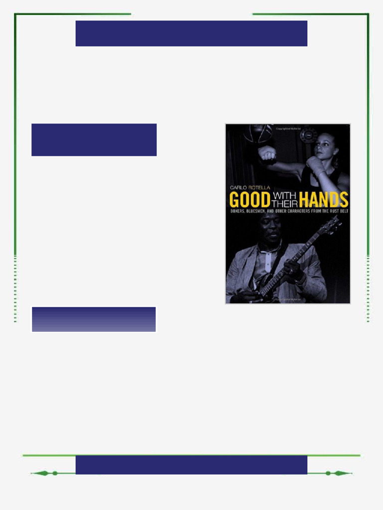 Good with Their Hands Boxers Bluesmen and Other Characters from the ...