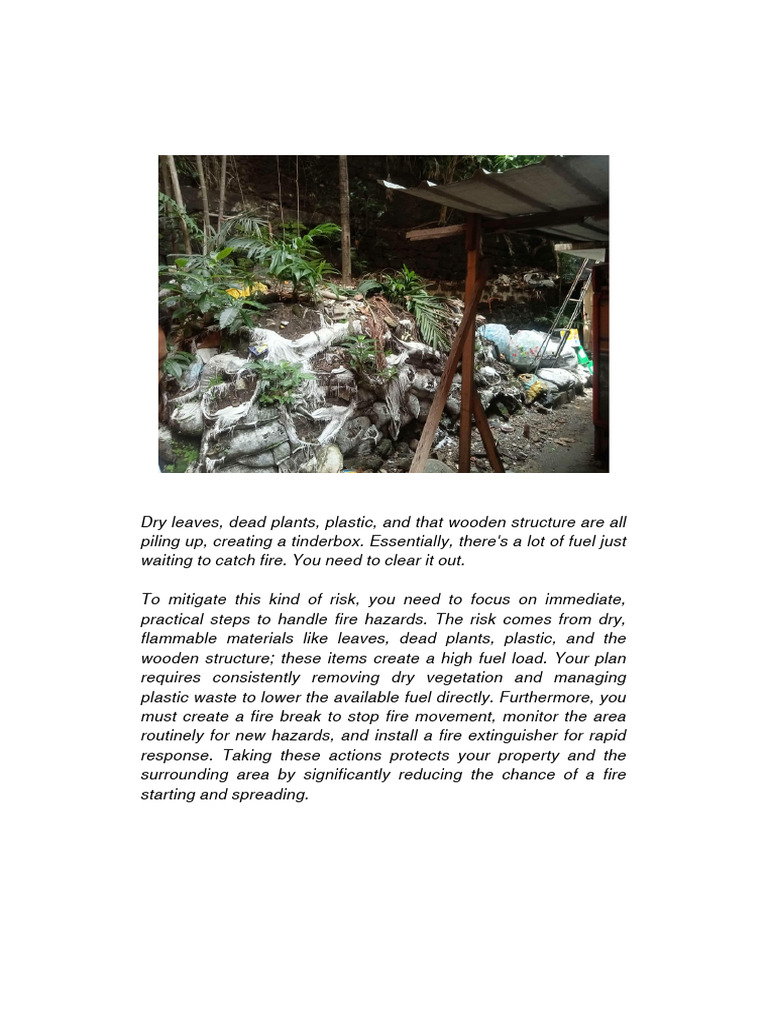 Dry Leaves, Dead Plants, Plastic, And That Wooden Structure Are All ...