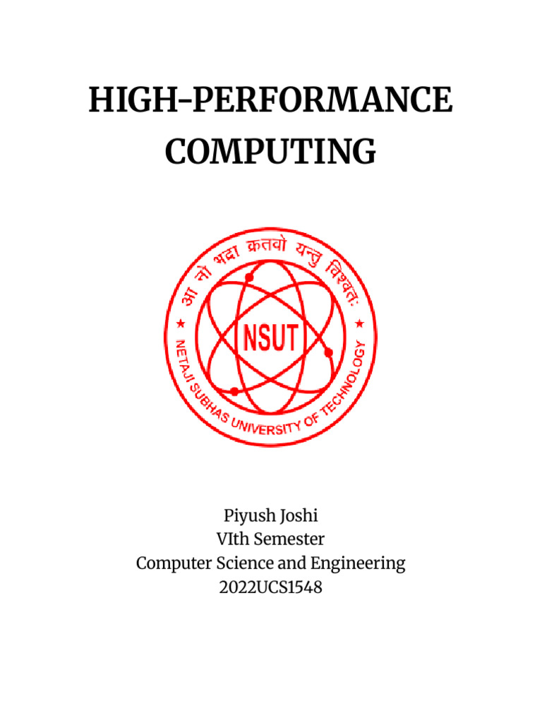 High-performance Computing 1548 | PDF | Computer Science | Computing