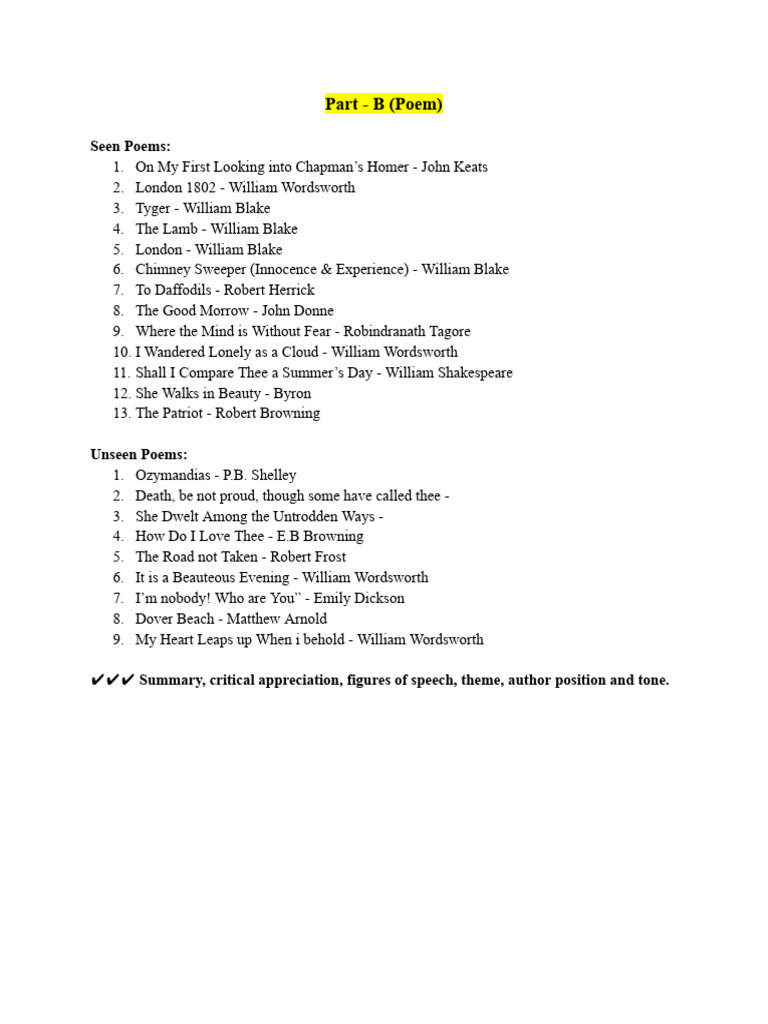 Advanced Reading and Writing (Set Suggestion) | PDF | Essays | Poetry