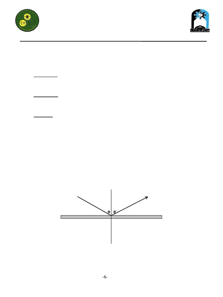 The Law of Reflection | PDF | Reflection (Physics) | Light
