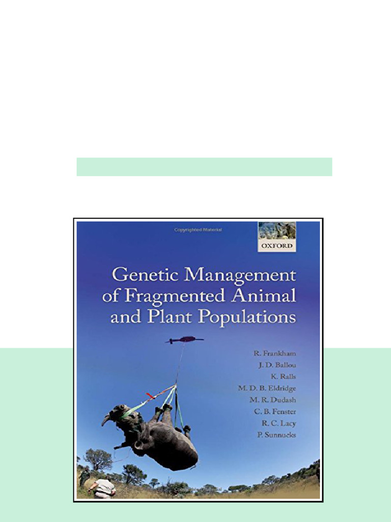 Genetic Management Of Fragmented Animal And Plant Populations First ...