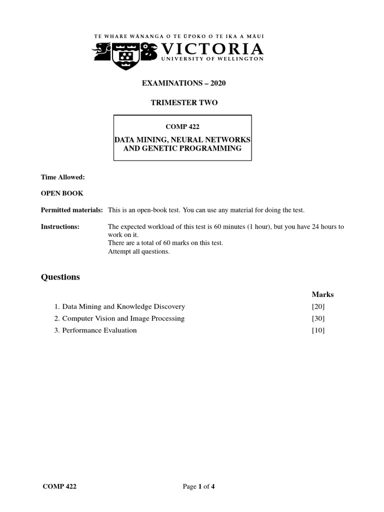 aiml-2020-test1 | PDF | Receiver Operating Characteristic | Data Mining