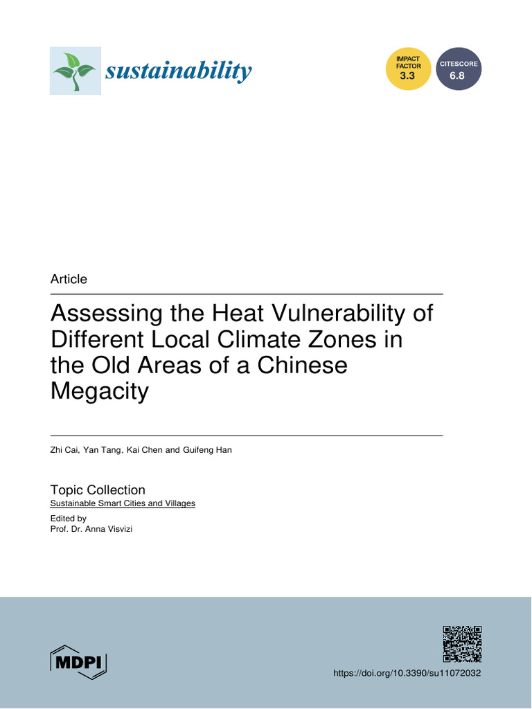 Heat Vulnerability in Chinese Megacity Zones | PDF | Heat Wave ...