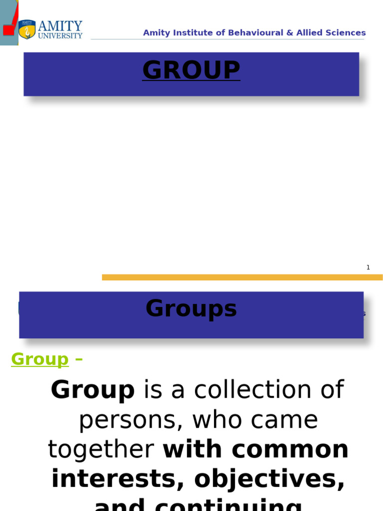 MODULE 1; CLASS 1;Group Formation - Copy (1) | PDF | Behavior | Group Cohesiveness